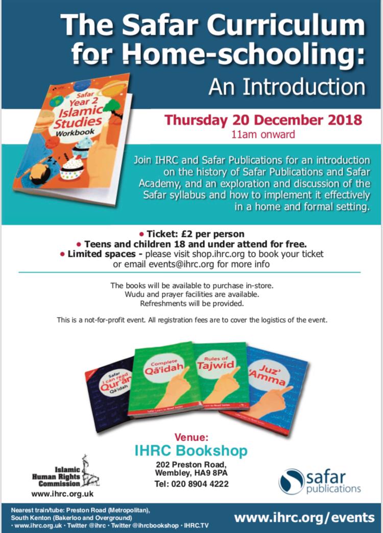 The Safar Curriculum for Home-schooling: An Introduction - IHRC