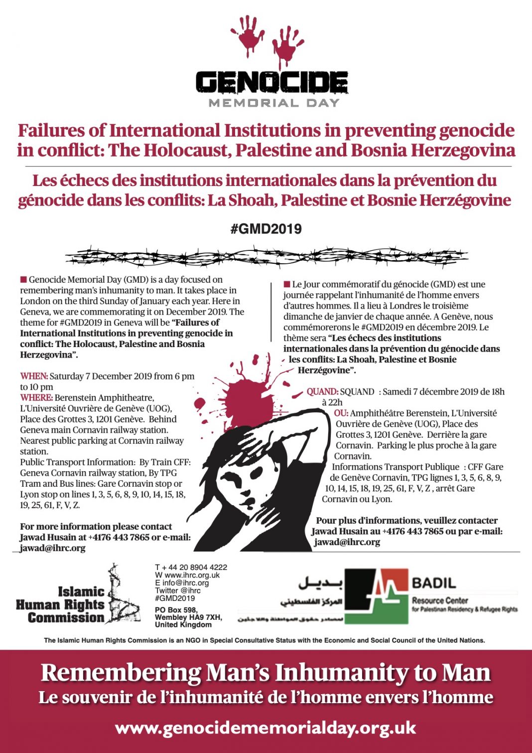 Genocide Memorial Day - Geneva, Switzerland - IHRC