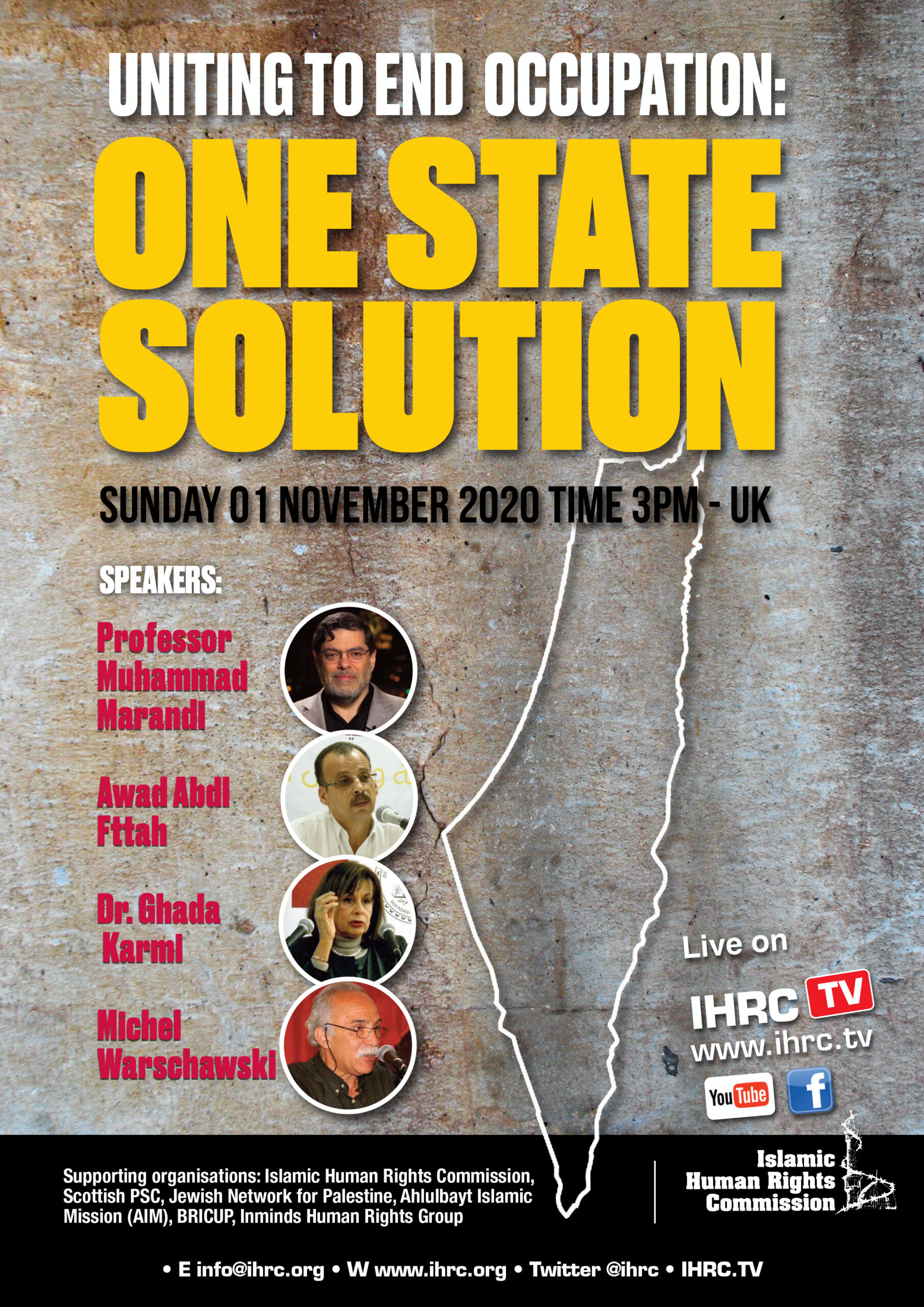 Webinar - UNITING TO END OCCUPATION: ONE STATE SOLUTION - IHRC