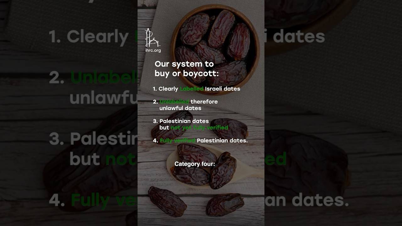 Boycott Israeli Dates During Ramadan 2025 - IHRC